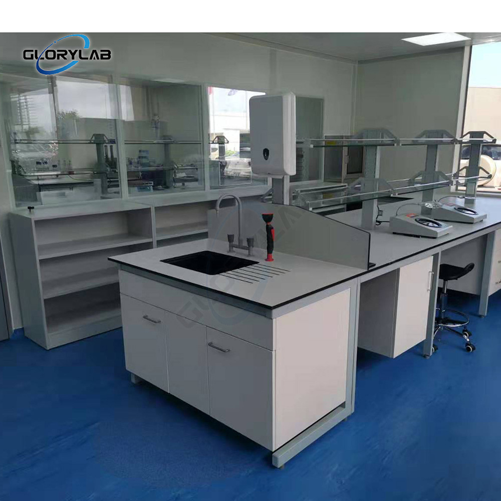 Laboratory Furniture Typical Wood and Steel Lab Bench Lab Table ...