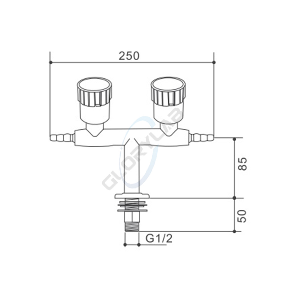 Deck Mounted Double Outlet Laboratory Gas Fitting Lab Valve - Buy Deck ...